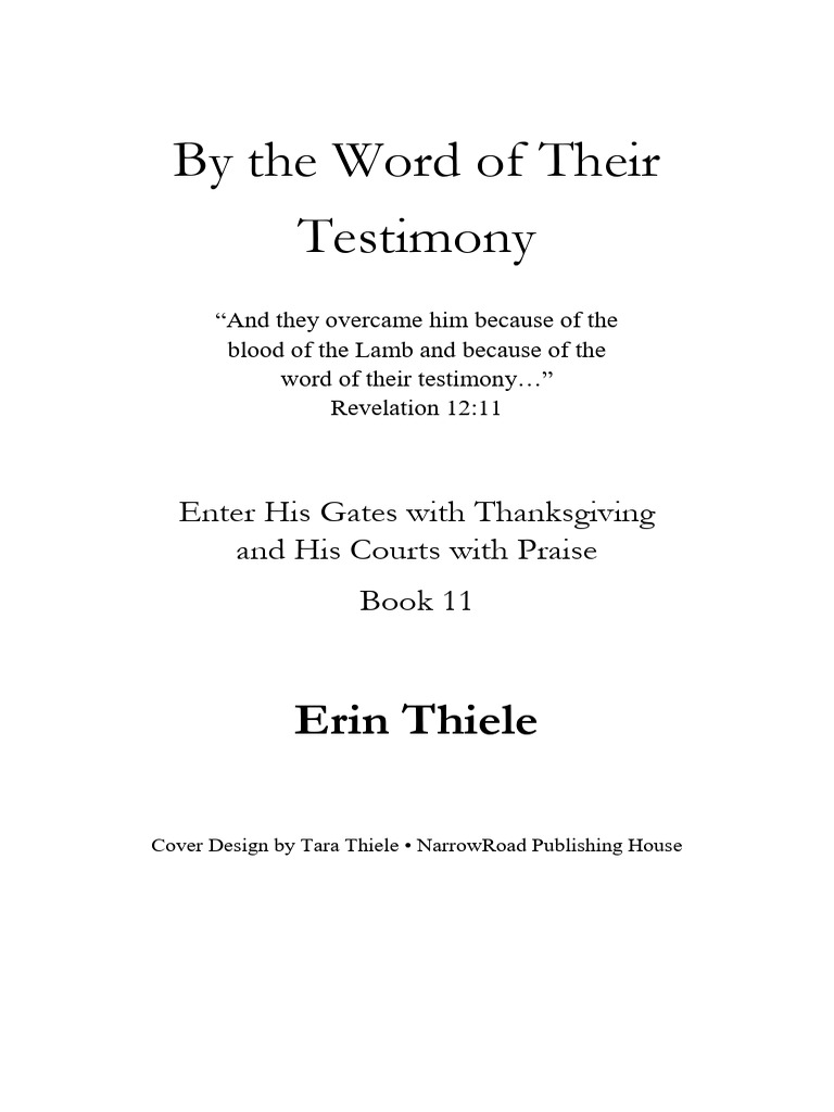 By The Word of Their Testimony 11 | PDF | Miracle | Marriage