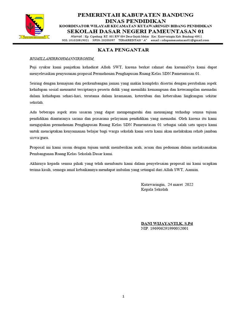 Proposal Rehab Jamban SDN Pameuntasan 01 | PDF