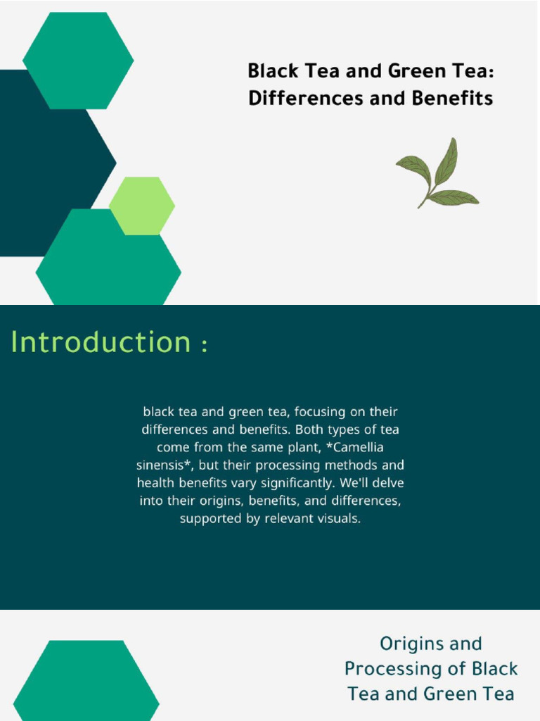 Black Tea and Green Tea | PDF