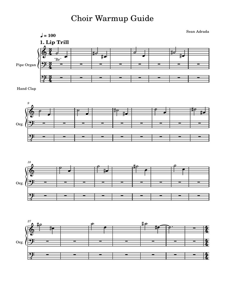 Choir Warmup Techniques Guide | PDF