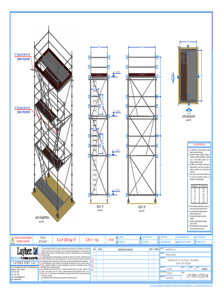 Plano de Armado de Andamio | PDF