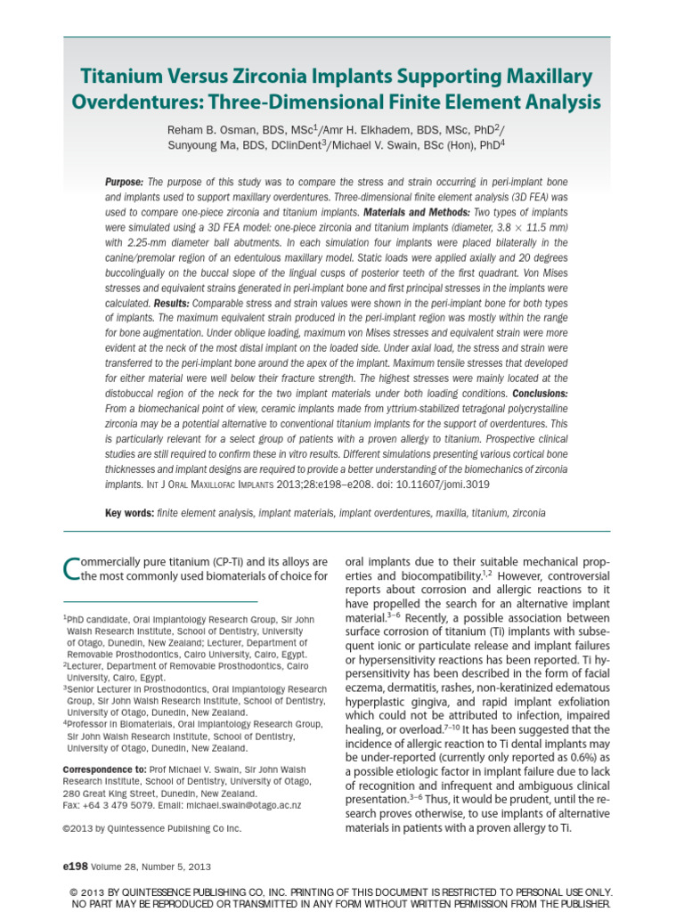 09 Titanium Versus Zirconia Implants Supporting Maxillary Overdentures