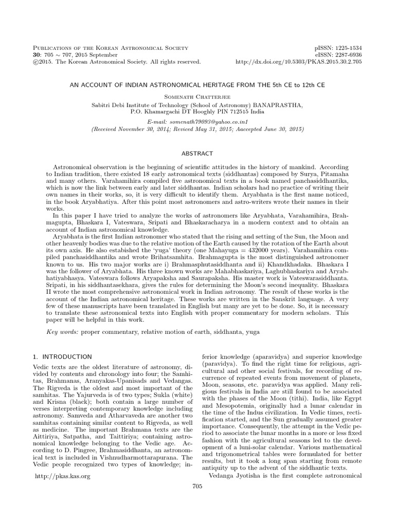 Indian Astronomy Heritage 5th-12th CE | PDF | Vedas | Astronomy