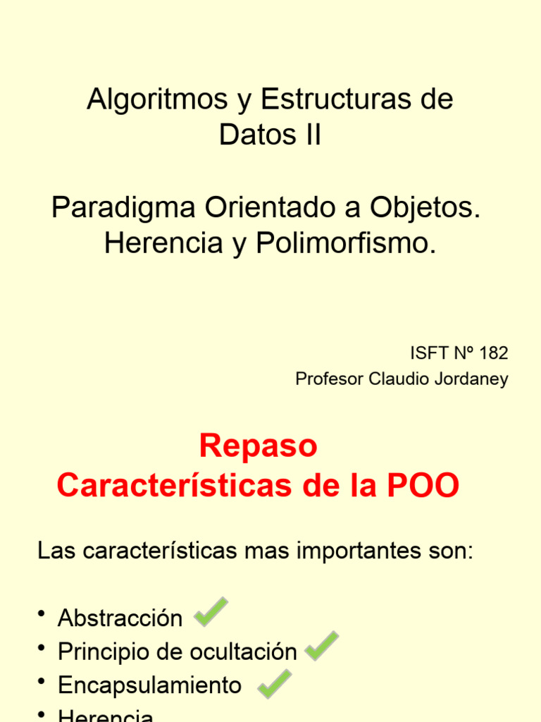 Herencia y Polimorfismo en POO | PDF | Herencia (Programación Orientada a Objetos) | Ingeniería ...
