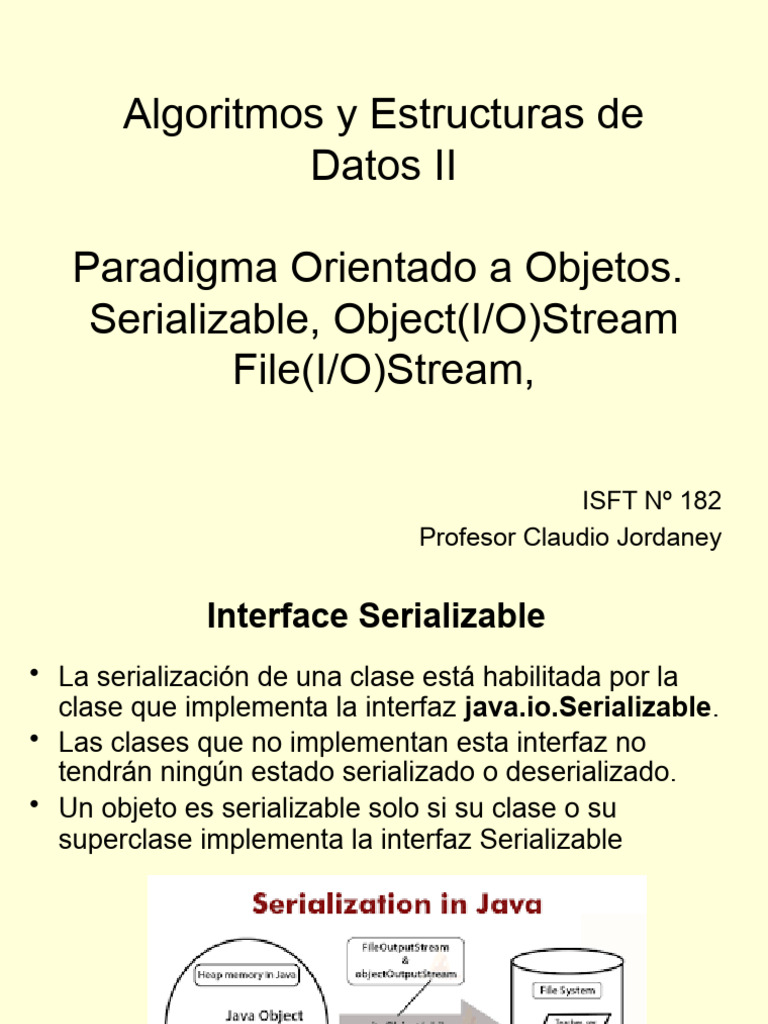 Poo Serializable | PDF | Archivo de computadora | Programación ...