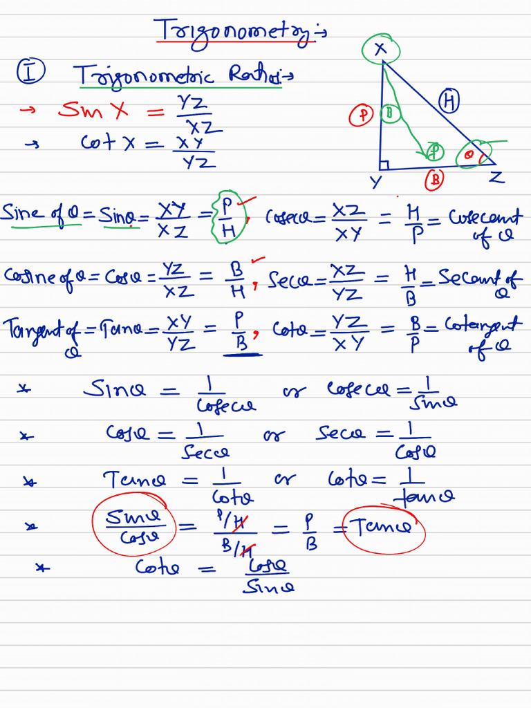 Trigonometric Formulas and Identities | PDF | Trigonometric Functions | Trigonometry