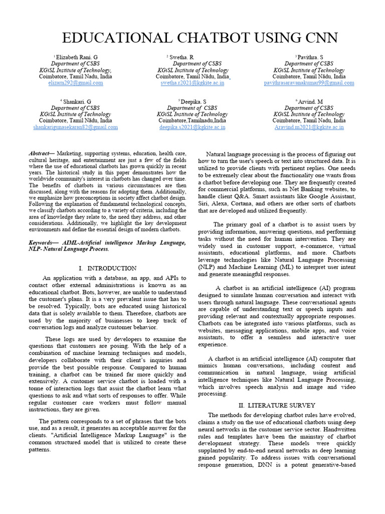 Chatbot IEEE 1 | PDF | Deep Learning | Computing