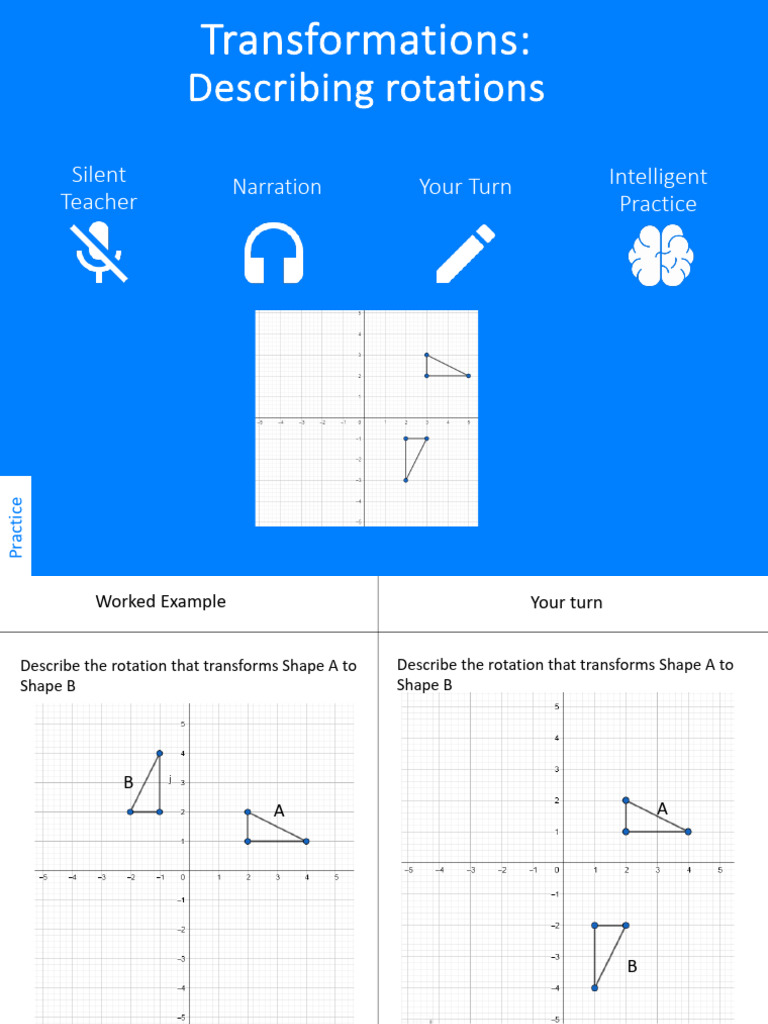 Rotation Finding Centre of Rotation Worksheet | PDF | Geometry ...