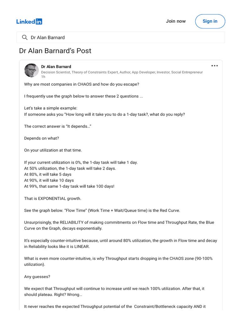 DR Alan Barnard On LinkedIn #Chaos #Exponentialgr | PDF | Experiment ...