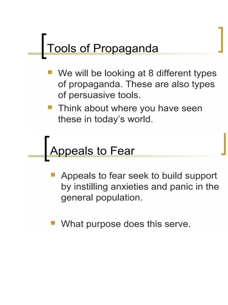 Tools in Propaganda | PDF