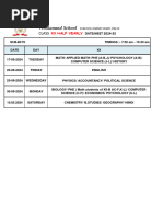 REVISED Pre-Board Date Sheet 2025 | PDF