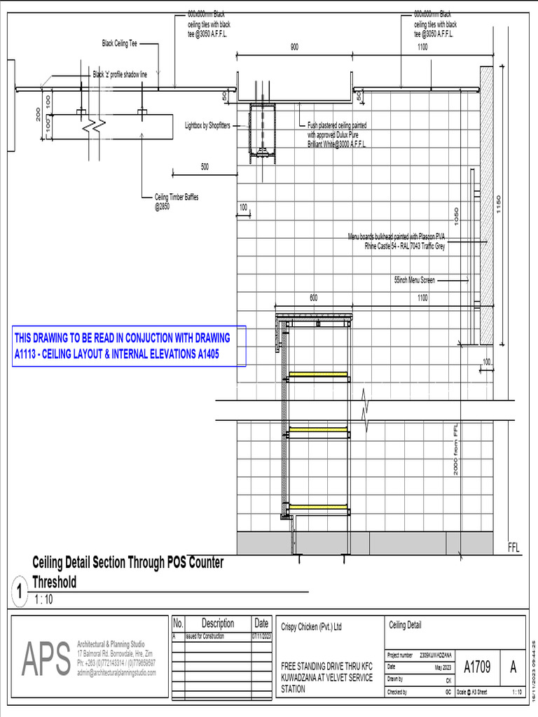 KFC Kuwadzana - A1709-Ceiling Detail | PDF