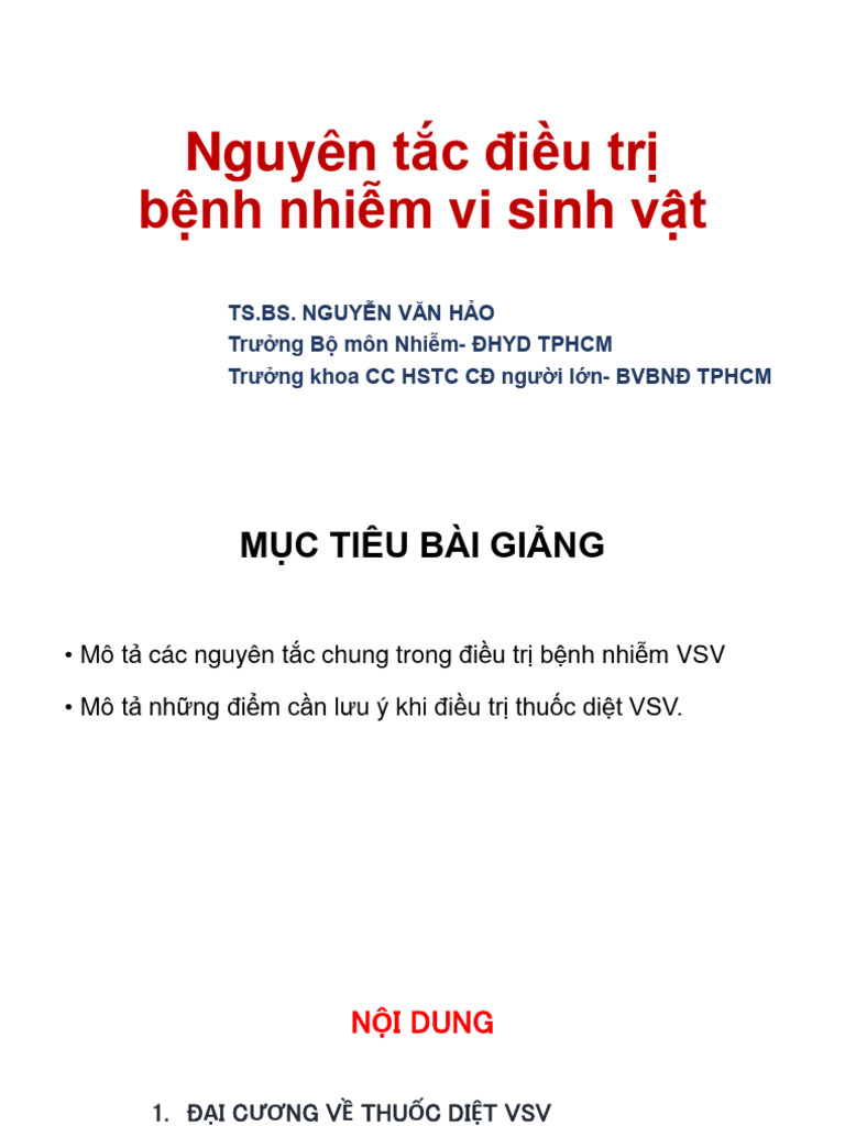 Nguyên tắc điều trị thuốc chống VSV | PDF