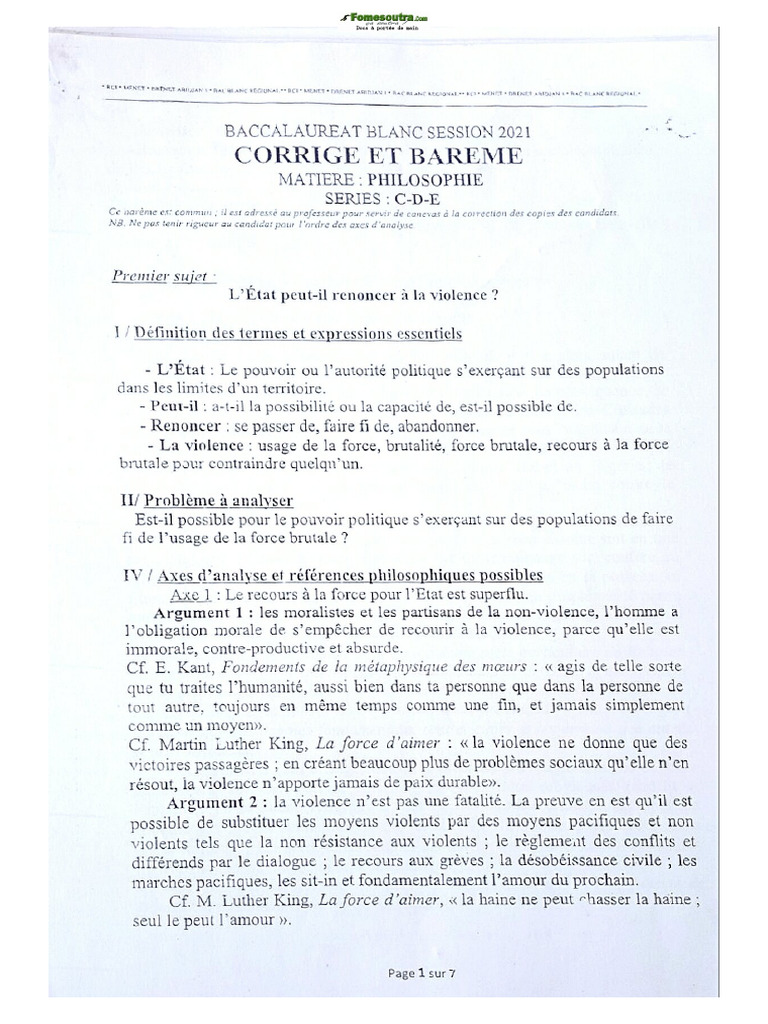 Philo Correction TD | PDF