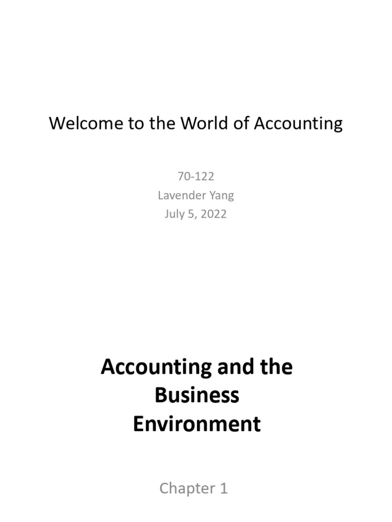 Chapter 1 - Lecture Slides | PDF | Historical Cost | Generally Accepted ...