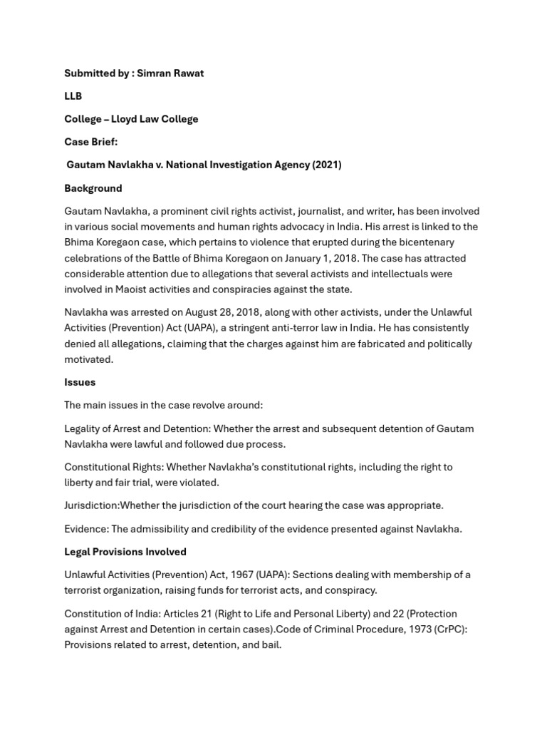Simran Rawat Internship Task Group 1 | PDF | Proximate Cause | Negligence