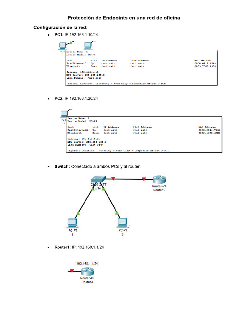 Protección de Endpoints en Redes de Oficina | PDF