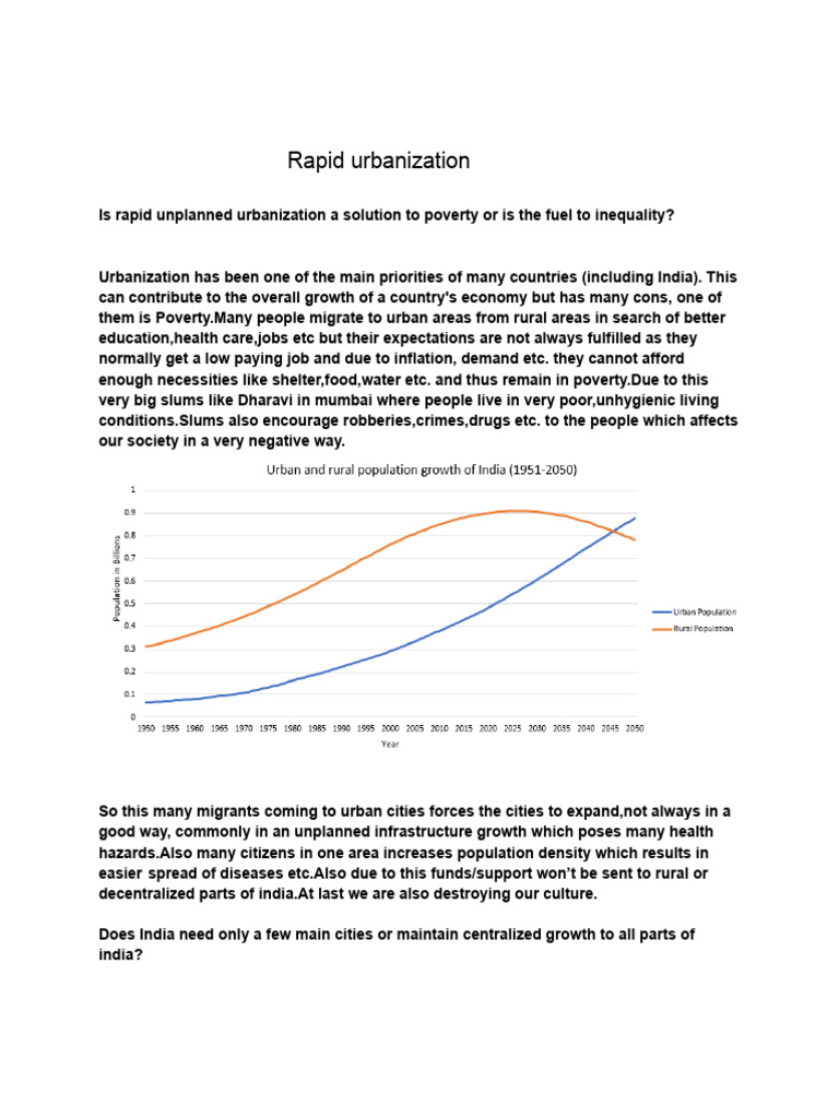 Social Essay 1 | PDF | Urbanization | Pollution