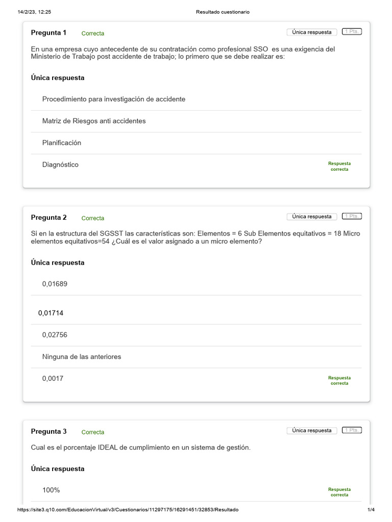 Resultado Cuestionario FINAL | PDF | Cuestionario