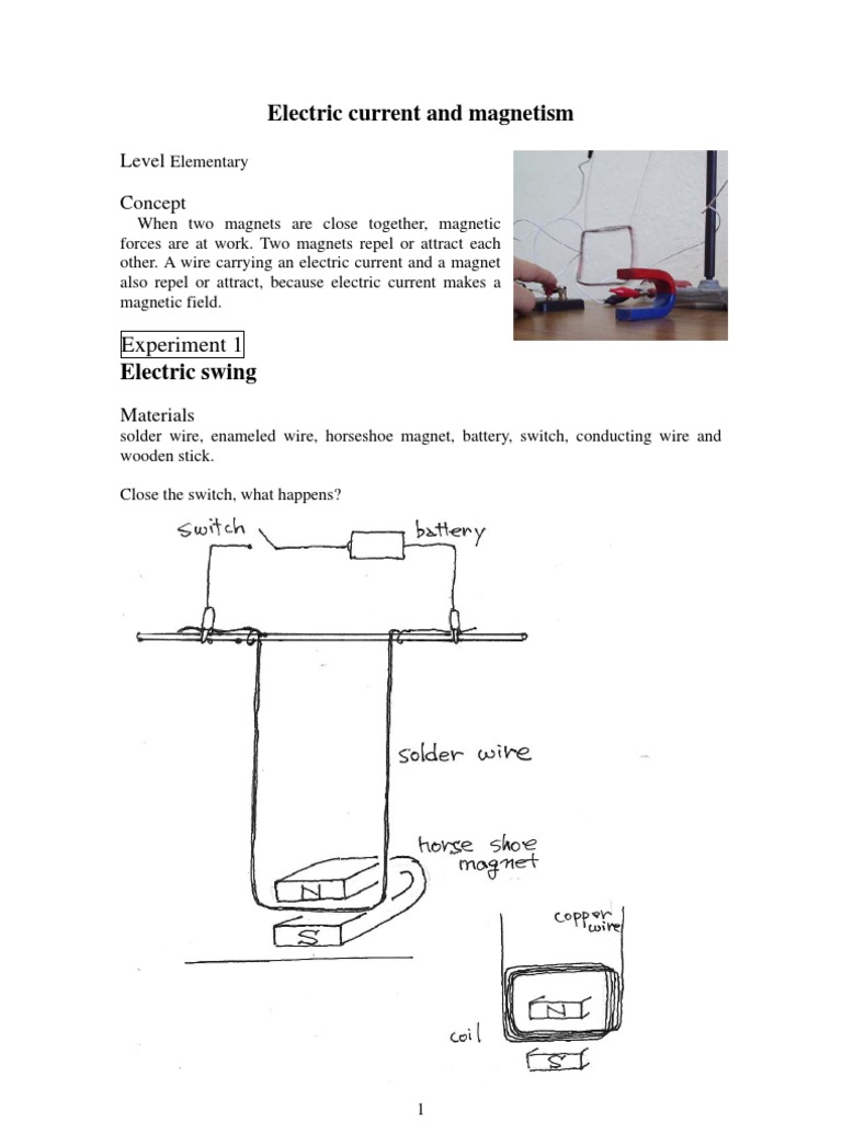 Electric Current and Magnetism | PDF | Teaching Methods & Materials ...
