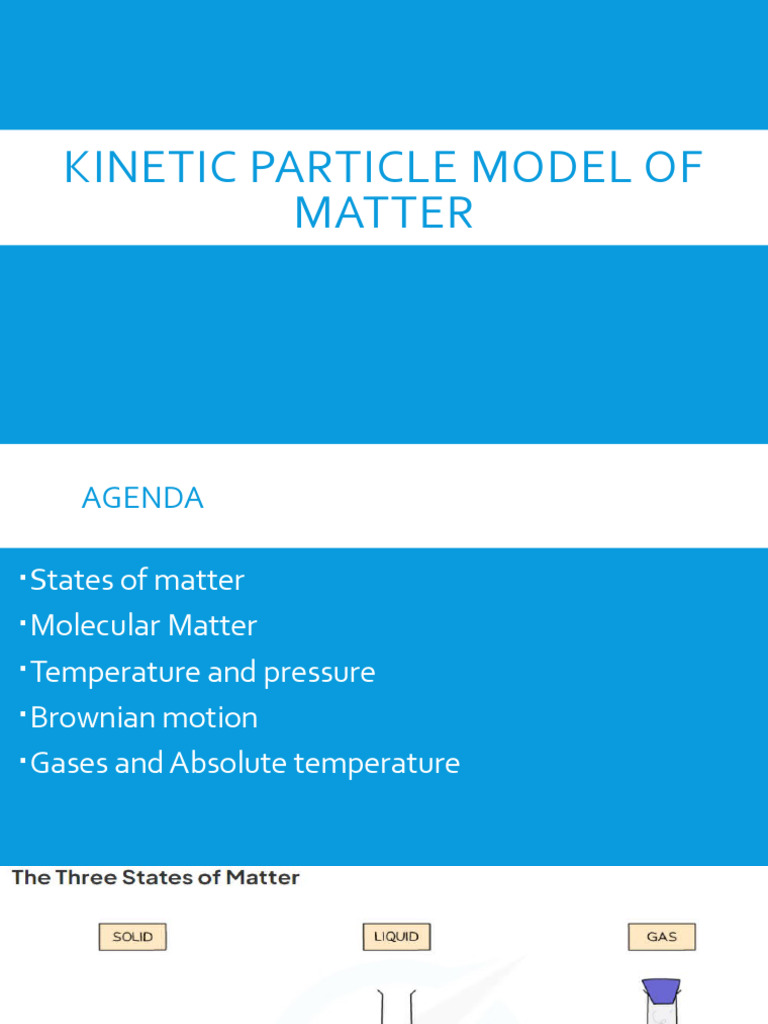 Kinetic Particle Model of Matter | PDF | Gases | Temperature