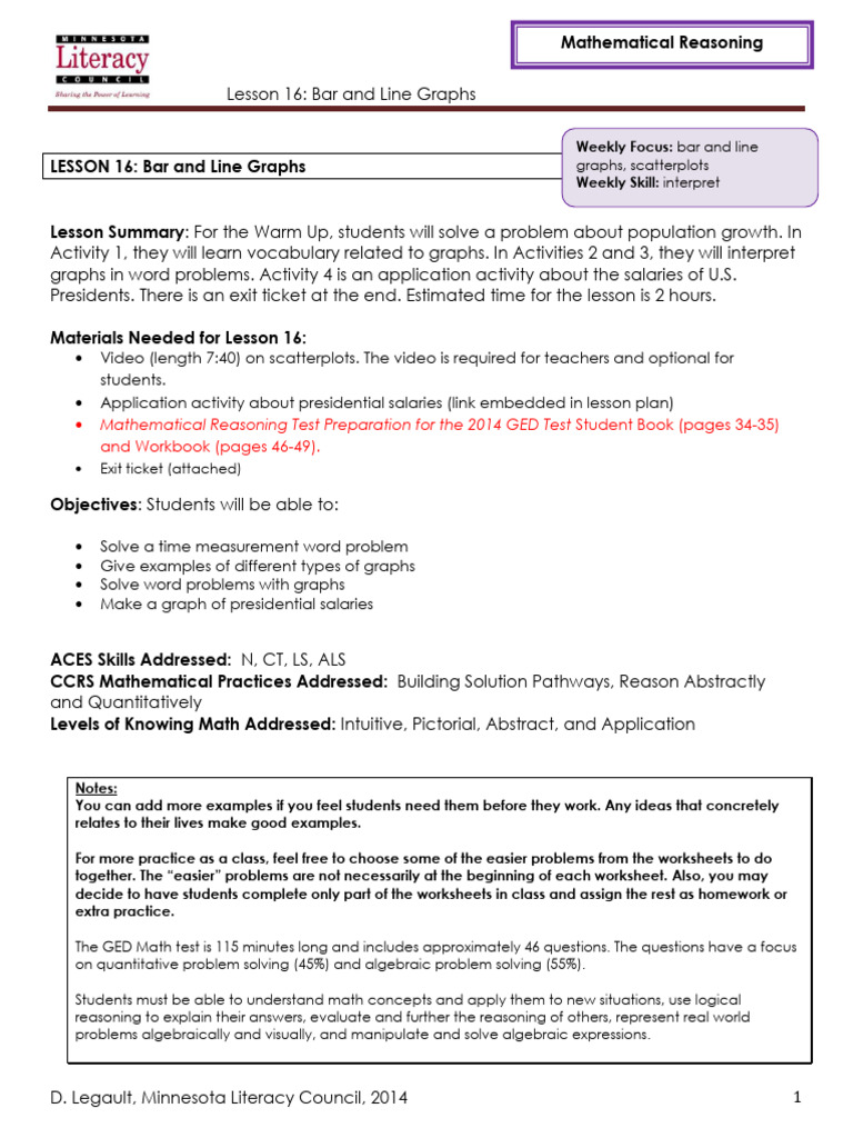 Ged Math Lesson 16 Public | PDF | Cost Of Living | Cartesian Coordinate ...
