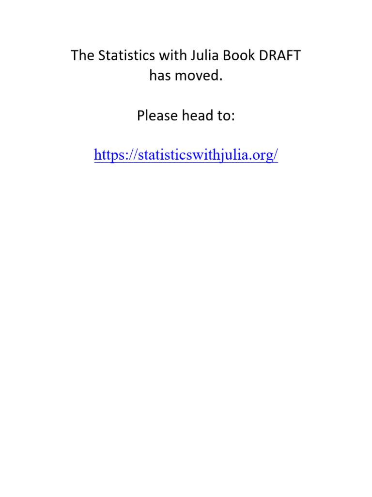 Statistics With Julia | PDF