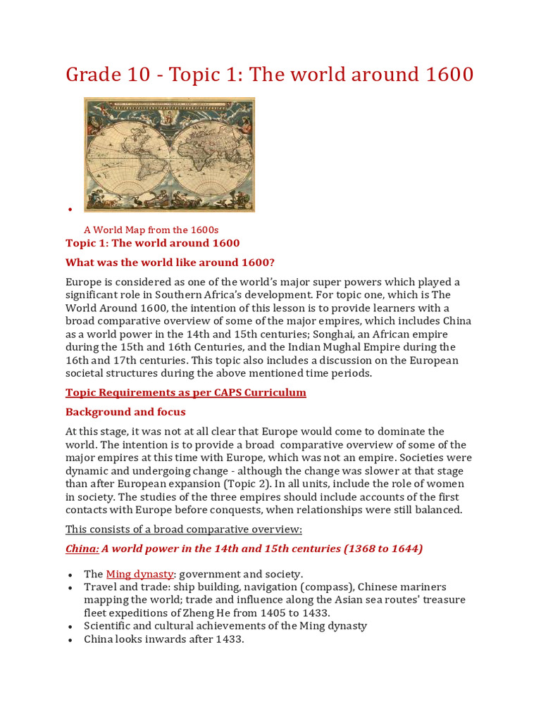 The World Around 1600 | PDF