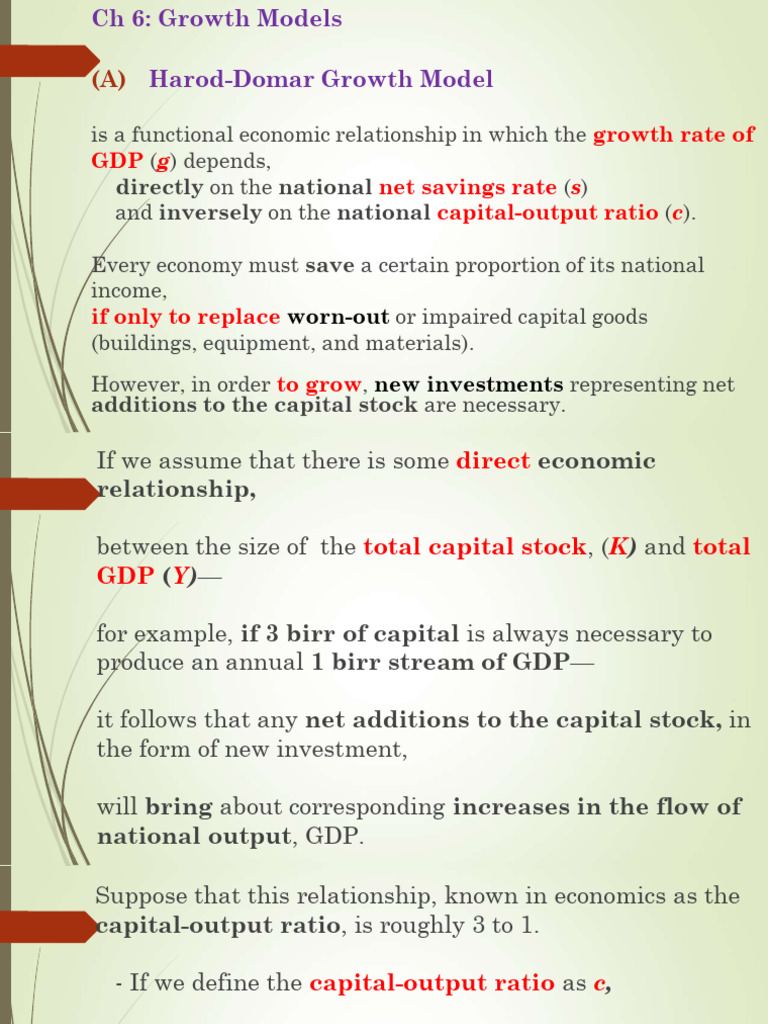 Economic Growth Models Explained | PDF | Economic Growth | Production ...