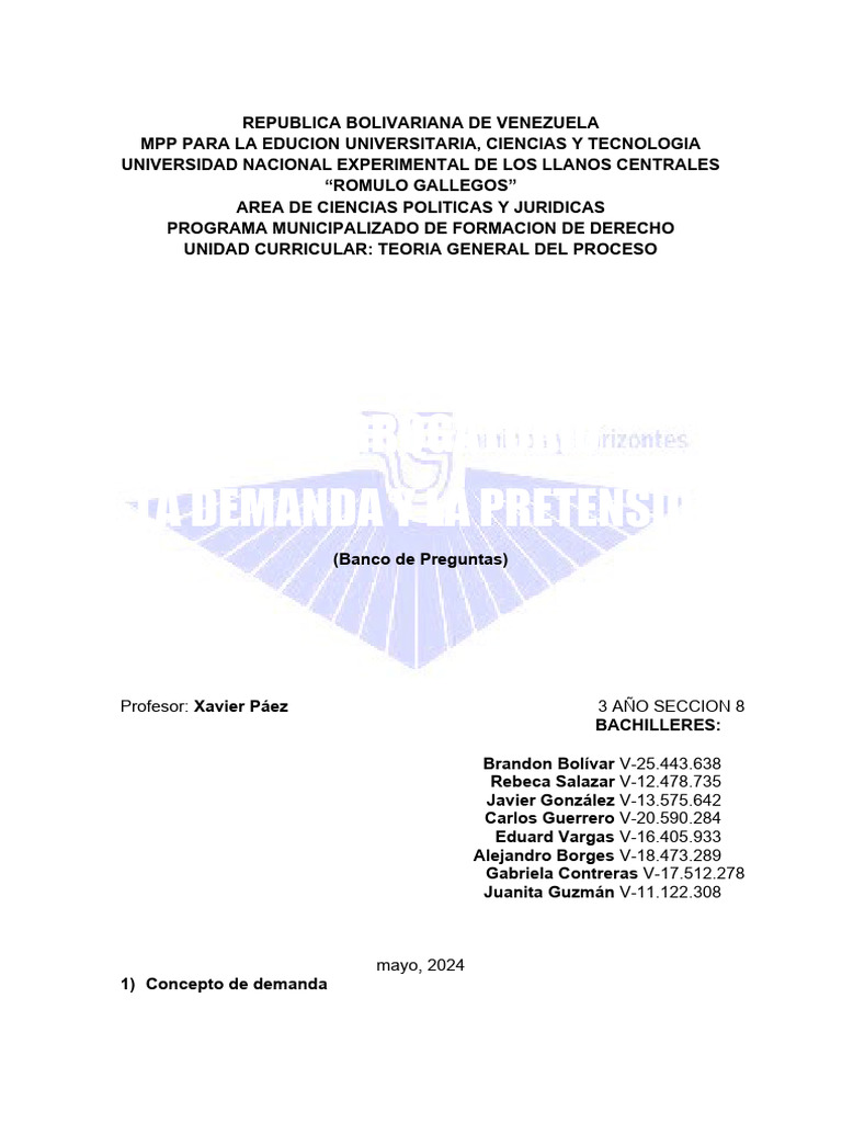 Concepto de Demanda | PDF | Jurisdicción | Demanda judicial