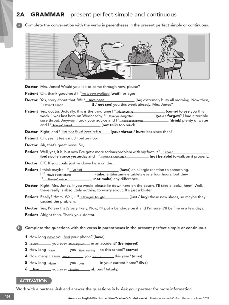 AEF3e Level 4 TG PCM Grammar 2A | PDF