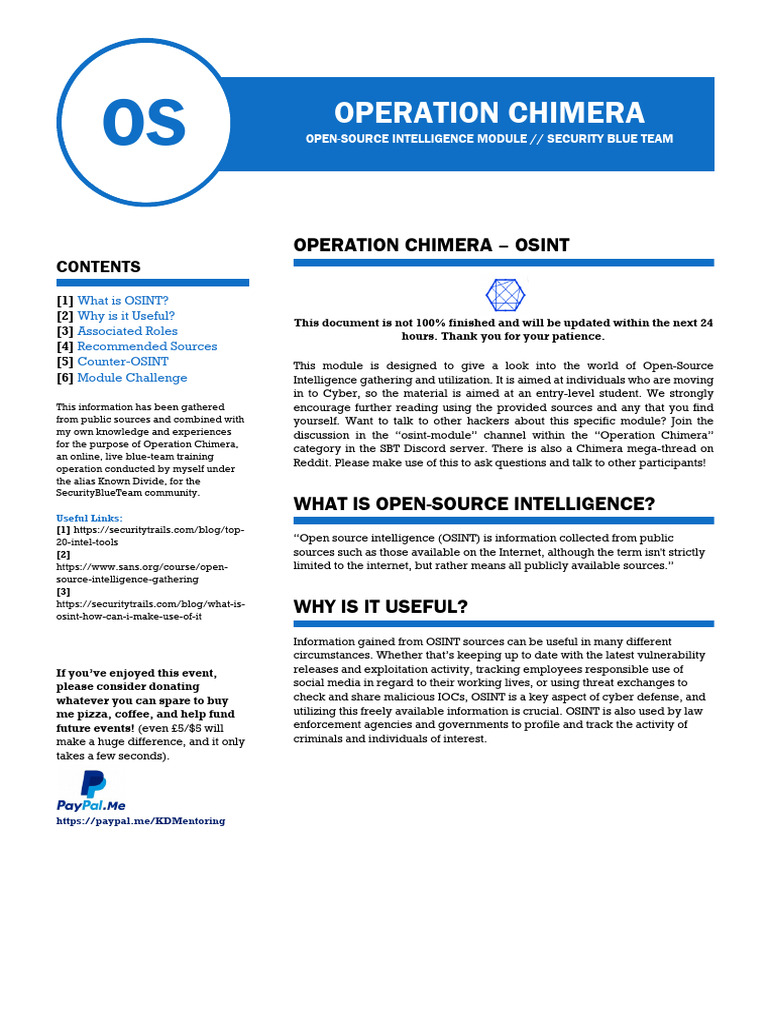 OSINT Training | PDF | Cybercrime | Security
