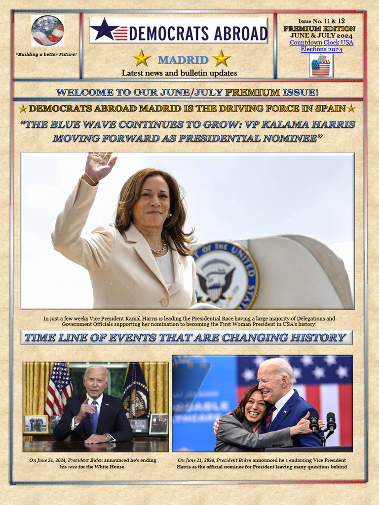 Democrats Abroad Madrid June/ July Newsletter 2024 | PDF | Joe Biden ...