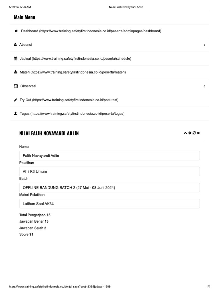 Tryout Day 1 Ke 2 | PDF