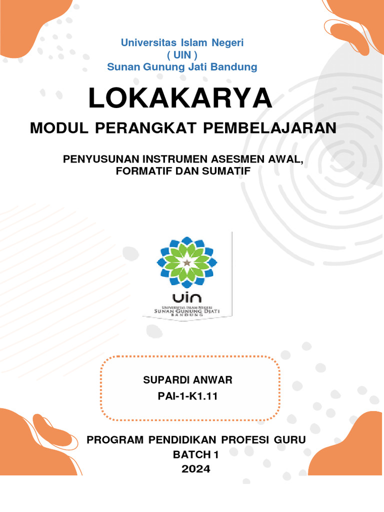 LK-3.1 Penyusunan Instrumen Awal Siswa (Entering Behavior) - Supardi Fix | PDF