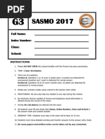 Past Papers 2019 SASMO G7 | PDF | Numbers | Vertex (Graph Theory)