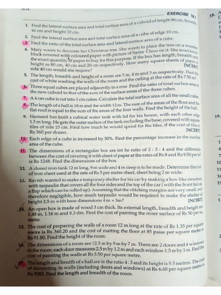 Extra Qns Surface Areas and Volumes | PDF