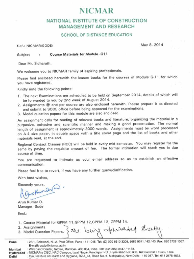 Letter Course Material - 2 | PDF