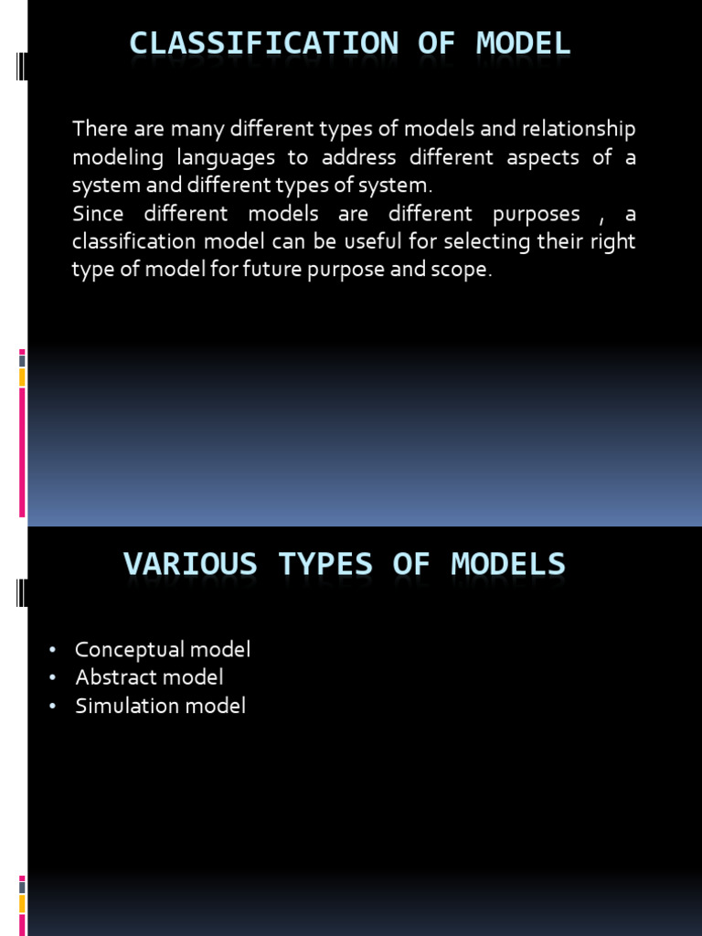 Classification of Model PDF | PDF | Simulation | System