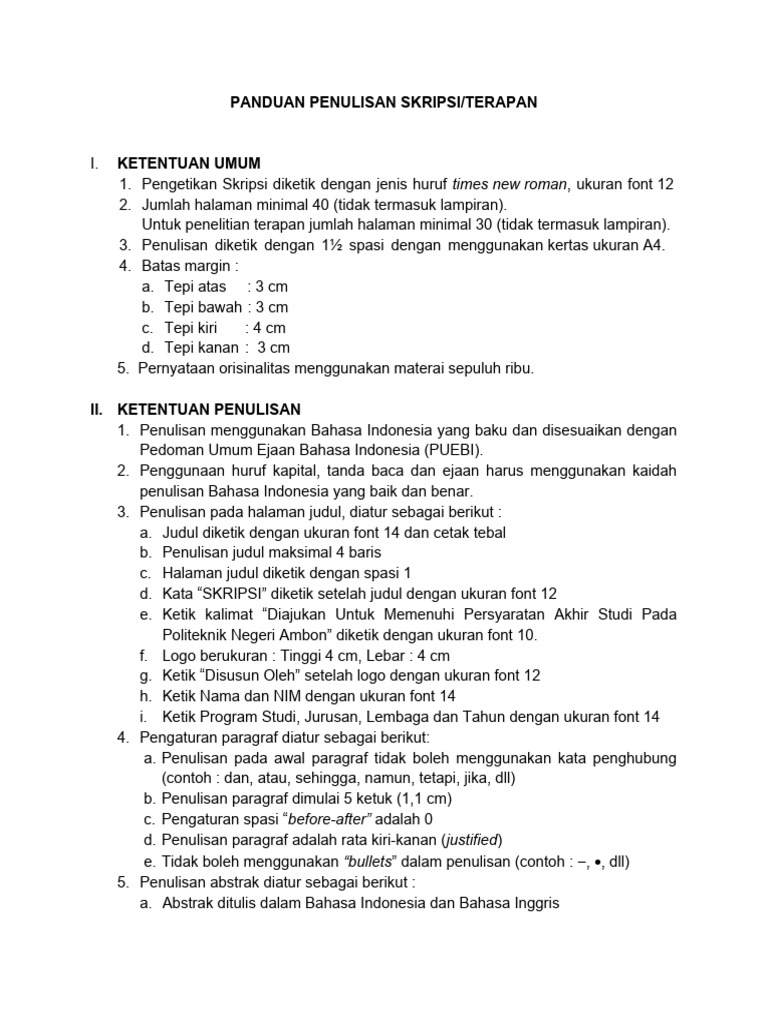 Sistematika Penulisan Skripsi Lengkap | PDF | Kajian Bahasa Asing
