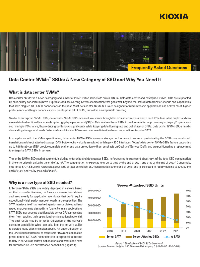 KIOXIA_A_New_Category_of_SSD_FAQ | PDF | Solid State Drive | Computer Engineering