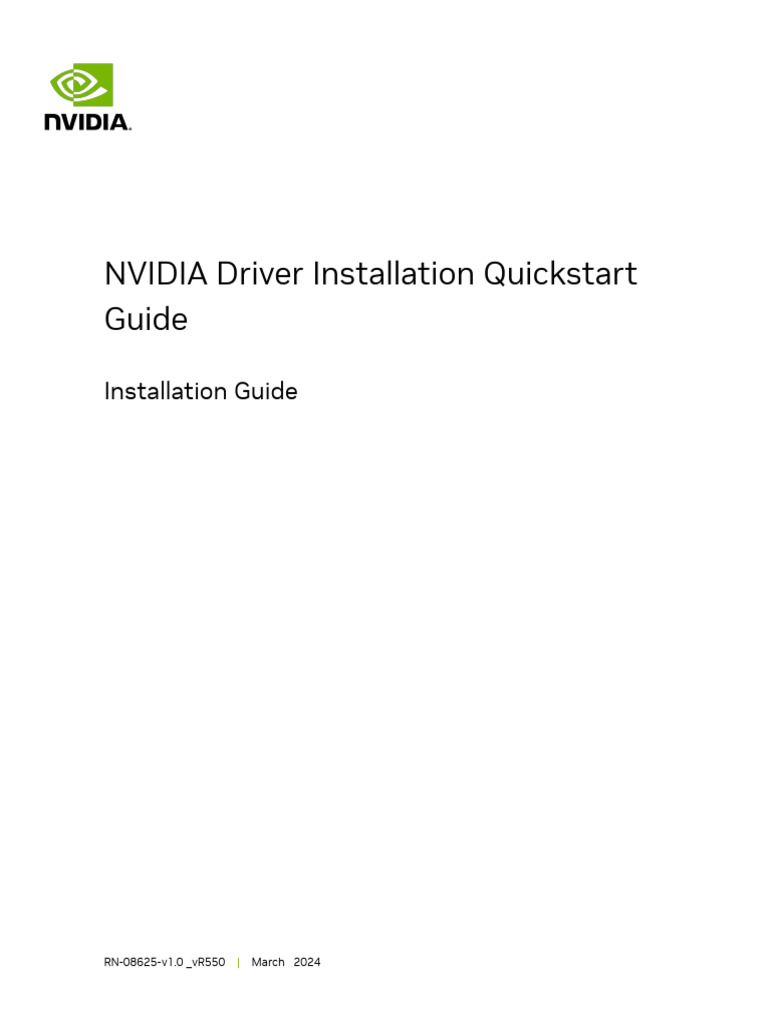 NVIDIA Driver Installation Quickstart | PDF | Linux | Contractual Term