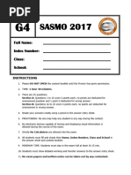 SASMO 2019 Grade 4 Solutions | PDF | Length | Area
