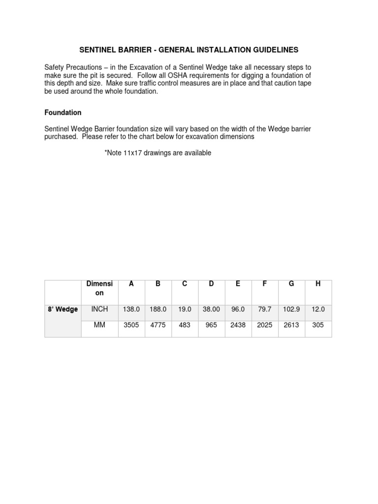 Instructions Sentinel 8ft Pdf Concrete Structural Engineering