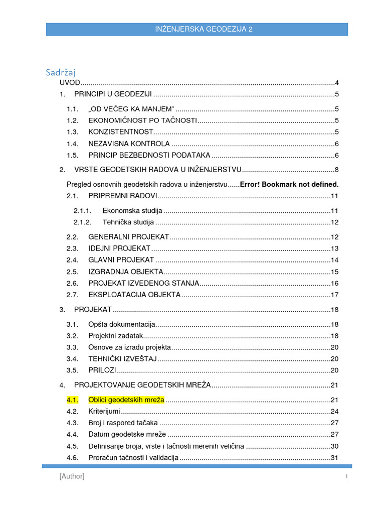 Inzenjerska Geodezija 2 Usmeni | PDF