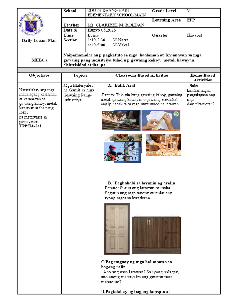 Ia - Epp-Q4-Week 1-D4 | PDF