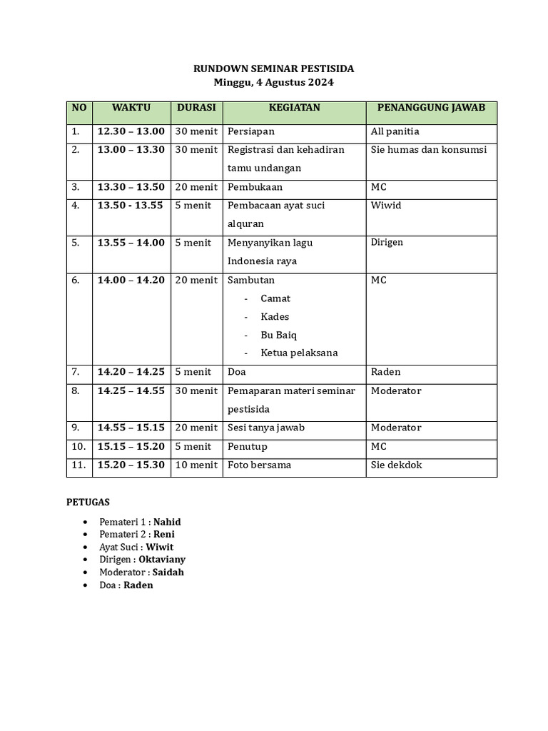Rundown Seminar Pestisida | PDF