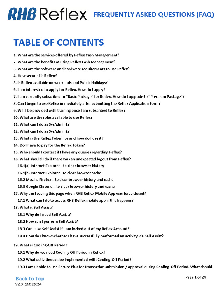 RHB Reflex Faqs | PDF | Cheque | Payments