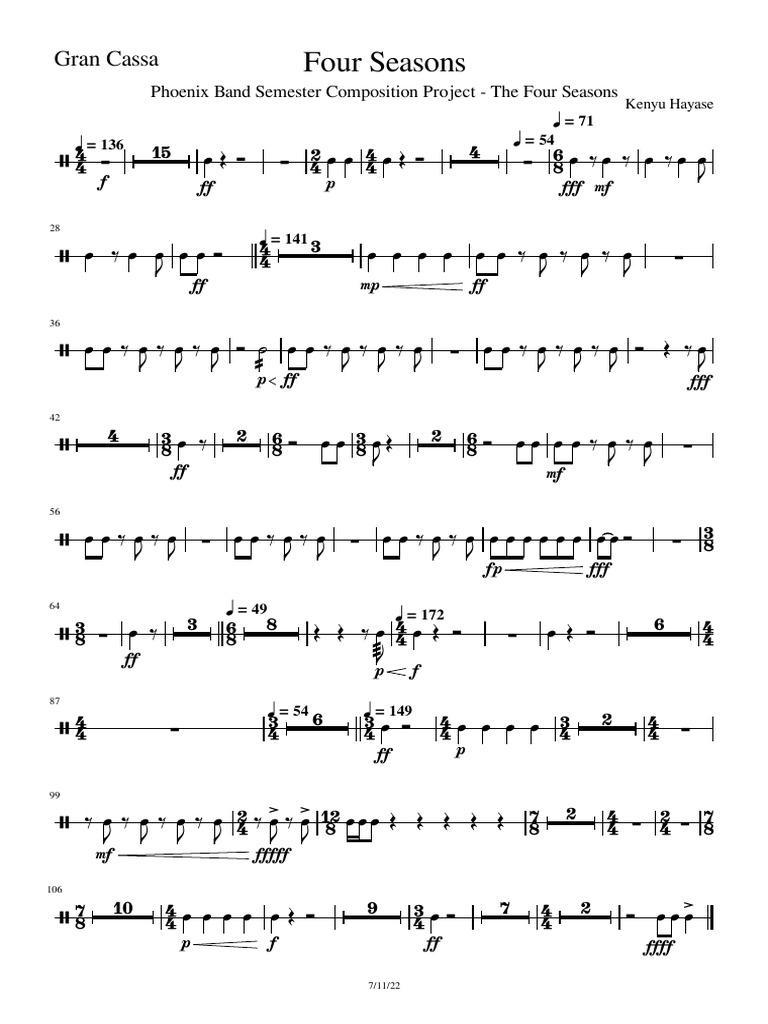 Four Seasons - Kenyu Hayase-Gran Cassa | PDF