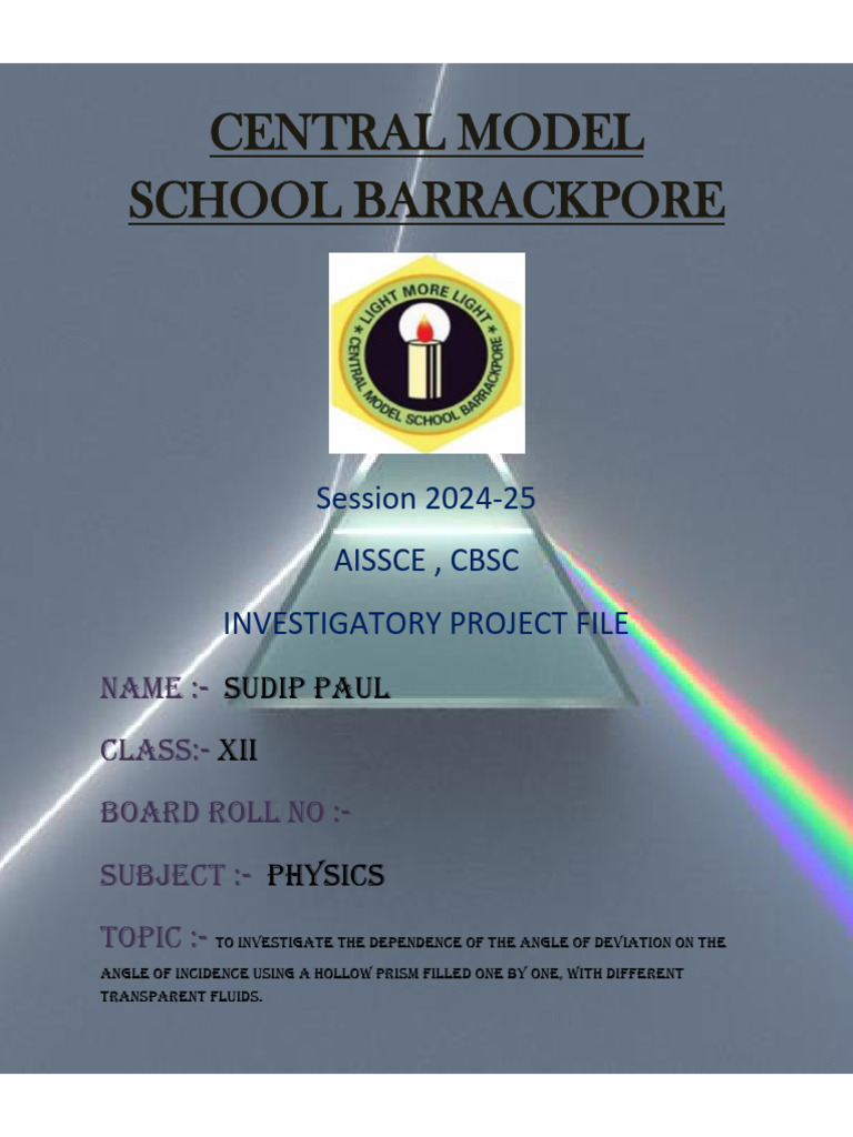 Investigating Light Deviation in Prisms | PDF | Refractive Index | Refraction